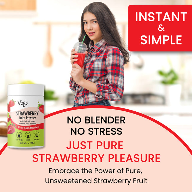 Buy Strawberry Powder Online | Organic Strawberry Powder – Vegs